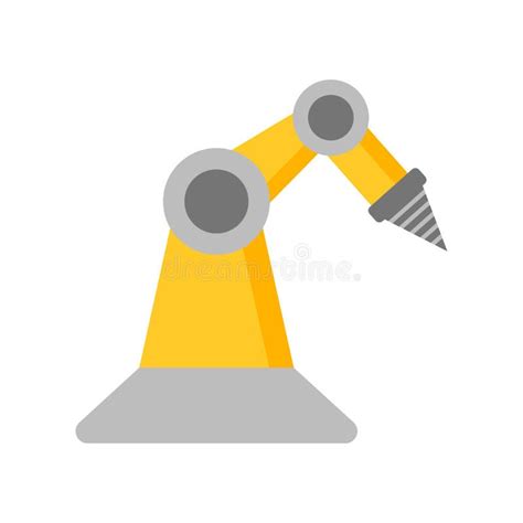 Robot Arm Icon Vector Sign And Symbol Isolated On White Background Stock Vector Illustration