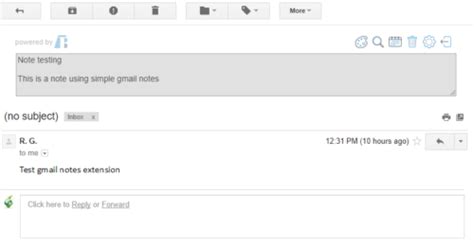Simple Gmail Notes Chrome Extension RGdot