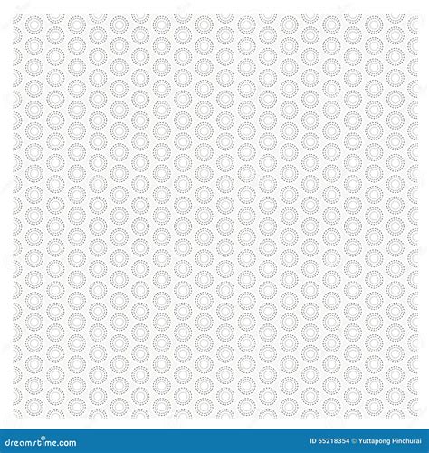 Vector Set Seamless Pattern With Dotted Circles Repeating Texture St Stock Vector Illustration