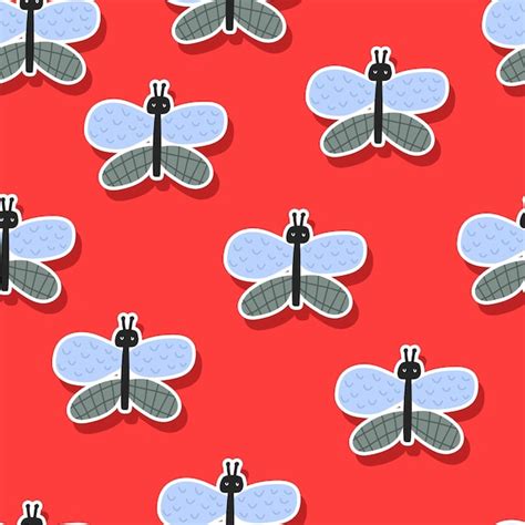 Premium Vector Seamless Pattern With Insects