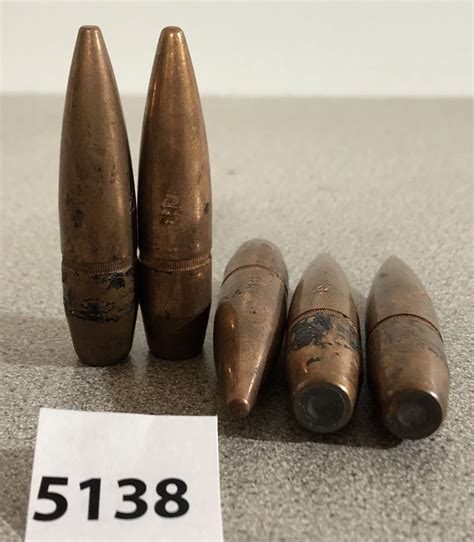 Bullets 5x 50 Bmg Fmj Projectiles