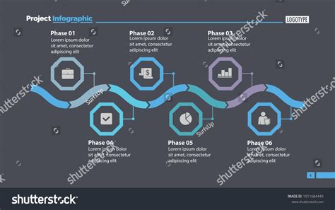 Six Phase Process Chart Design Stock Vector Royalty Free 1011684445 Shutterstock