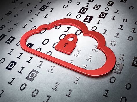 Binary Code Background With Cloud And Padlock Symbolizing Computing