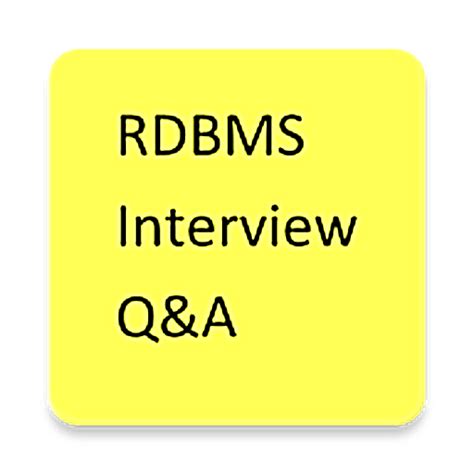 RDBMS Interview QA Apps No Google Play