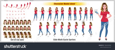 워크 사이클 애니메이션 스프라이트 및 립 스톡 벡터로열티 프리 1304203936 Shutterstock