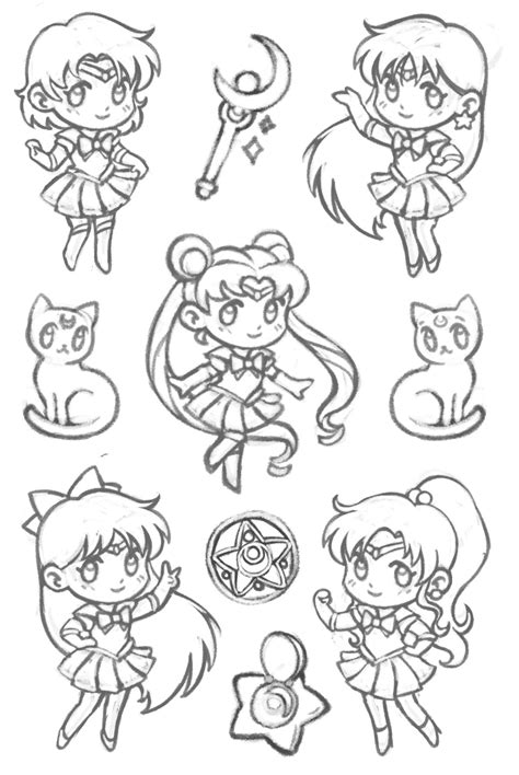 Sailor Moon Characters Coloring Pages