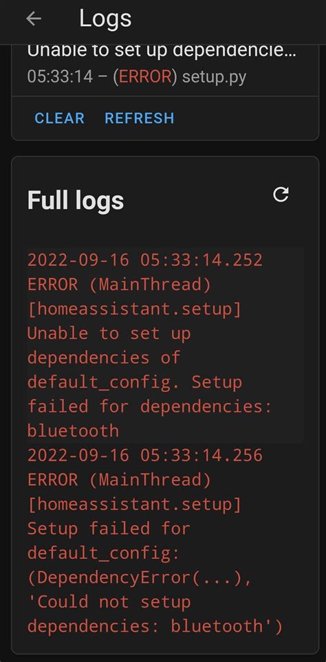 Bluetooth Integration Error Configuration Home Assistant Community