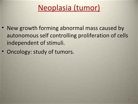 Pathology Lecture Neoplasia Pptx
