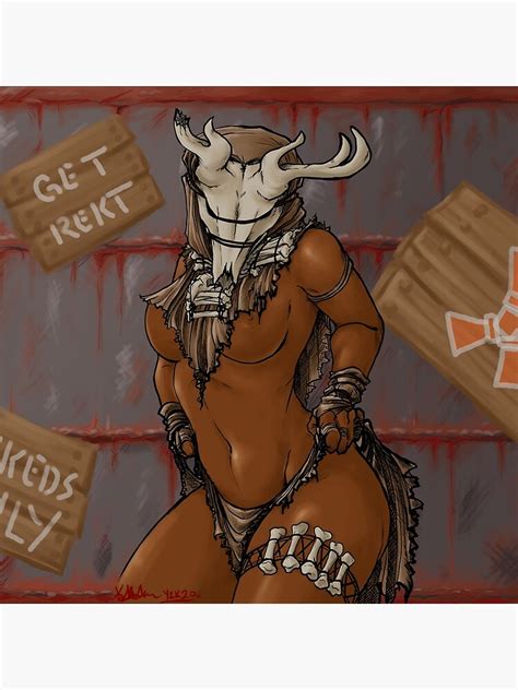Rust Game Primitive Bone Armor Pinup Babe Poster For Sale By DHPrintCanada Redbubble
