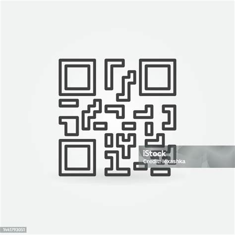 Qr 코드 개념 벡터 아이콘 또는 기호 Qr코드에 대한 스톡 벡터 아트 및 기타 이미지 Qr코드 개념 날씬한 Istock