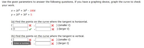 solved use the given parameters to answer the following