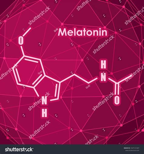 Melatonin Hormone Chemical Molecular Formula Humans เวกเตอร์สต็อก ปลอดค่าลิขสิทธิ์ 1547121407