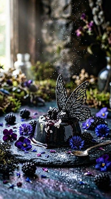 Free Dark Fairy Dessert Image Dessert Pannacotta Black Download
