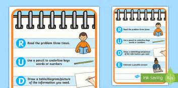Rude Problem Solving Strategy Display Poster Teacher Made