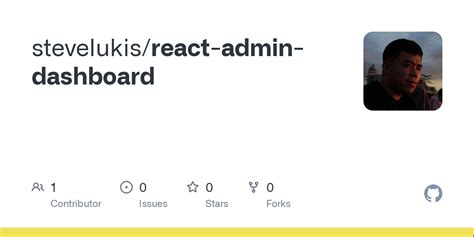 GitHub Stevelukis React Admin Dashboard