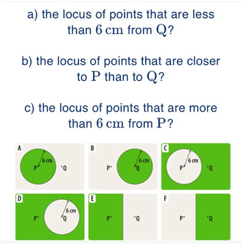 Solved The Locus Of Points That Are Less Than Cm From Q B The