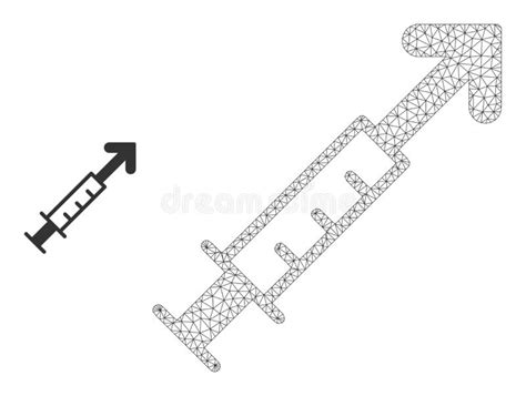 Vector Vaccine Vector Mesh Wire Frame Model Stock Vector Illustration Of Mesh Drug 224097011