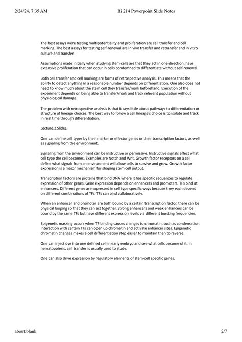 Solution Hematopoiesis A Developmental System Bi 214 Powerpoint Slide