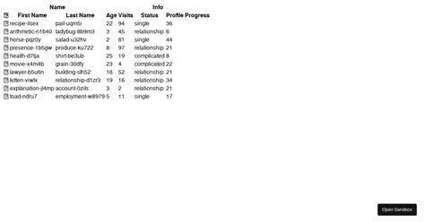 React Table Expand Rows Forked Codesandbox