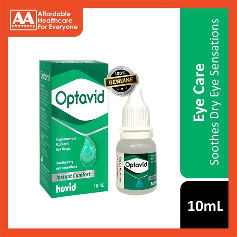 Optavid Hypromellose 03 Wv Eye Drops 10ml Soothes Dry Eye