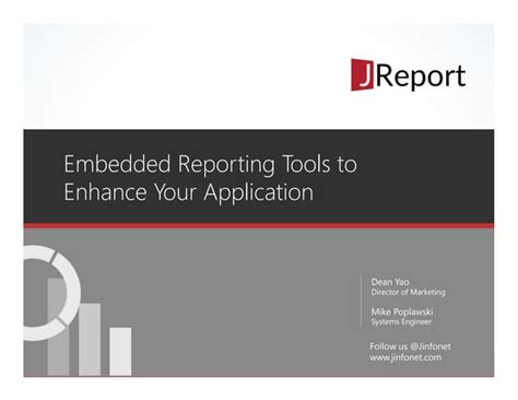 Embedded Reporting Tools To Enhance Your Application Pdf Databases Computer Software And