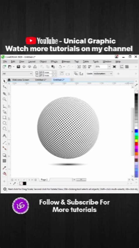Unical Graphic 3d Design In Coreldraw Pointilizer Effect •••••• Follow Unicalgraphic