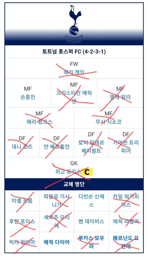 토트넘 챔스 결승 명단 유머 움짤 이슈 에펨코리아