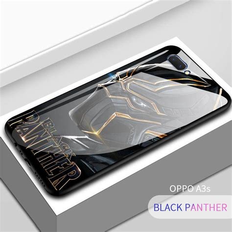เคสกระจกนิรภัยกันกระแทกลายไอรอนแมน เคสแฟชั่นหรูหราสำหรับoppo A3s A5เคส