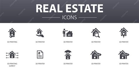 Premium Vector Real Estate Simple Concept Icons Set Contains Such