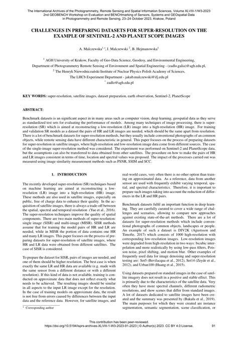 Pdf Challenges In Preparing Datasets For Super Resolution On The