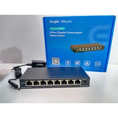 Jual Switch Hub Ruijie Rg Es108gd 8 Port Gigabit Unmanaged Metal Switch Shopee Indonesia
