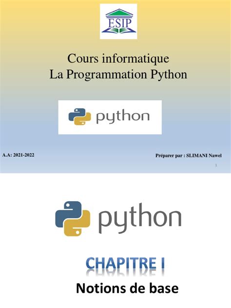 Introduction à La Programmation Python Pdf Variable Informatique