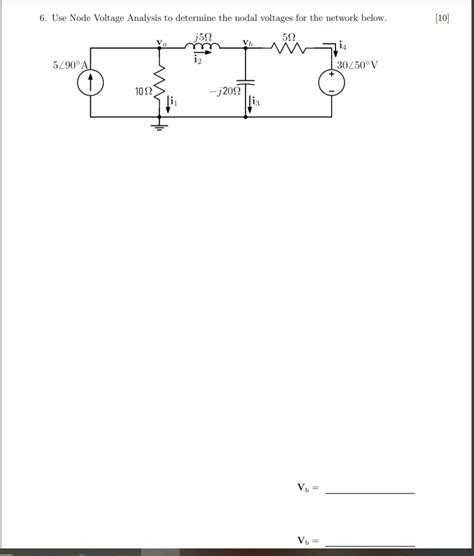 Solved 6 Use Node Voltage Analysis To Determine The Nodal