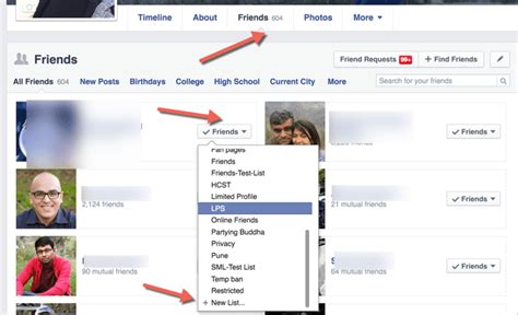 how to customize and use facebook friendlist