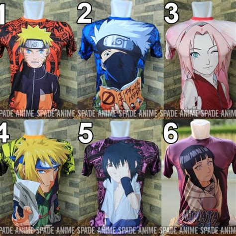 Jual Kaos Narutosasukekakashiminatosakurahinatakaos Anime Naruto