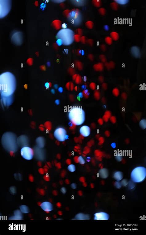 Blurred Led Screen Closeup Glowing Threads In A Color Spectrum On A