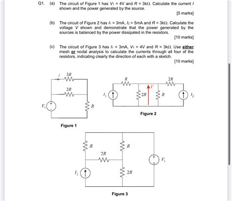 [solved] q1 a the circuit of figure 1 has v1 4v and r 3kq