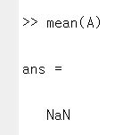 MATLAB 숫자열에 숫자가 아닌 것 NaN 이 포함되어 있을 때 평균내기 mean 함수 응용 by bskyvision