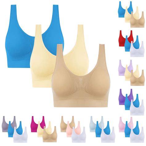 Babcutegg Bras For Women Nylonandspandex Seamless Wireless 3pc Underwear
