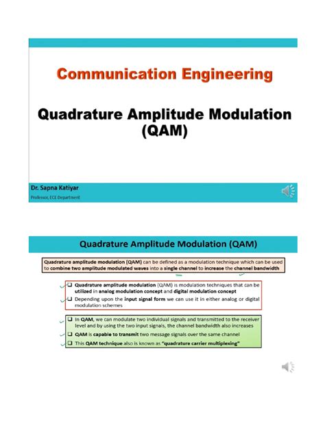 Qam1 Its Lecture Note For Digital Signal Processing Digital Signal