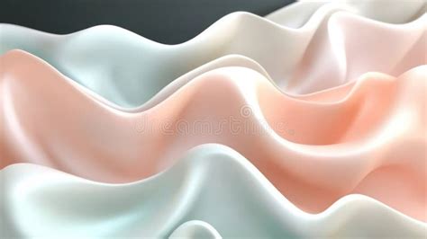 Soft Flowing Fabric In Pastel Colors Creates A Serene Visual Texture Stock Illustration