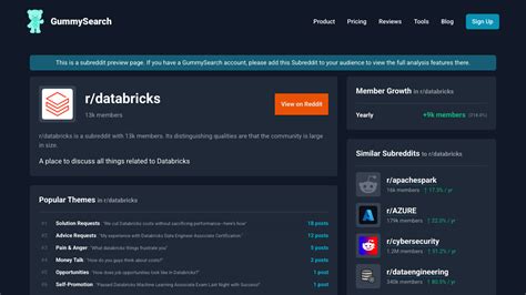 r databricks subreddit stats and analysis