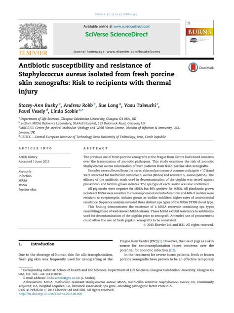 Pdf Antibiotic Susceptibility And Resistance Of Staphylococcus Aureus Isolated From Fresh