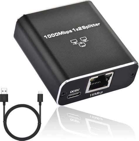 Ethernet Splitter 1 To 2 High Speed 1000mbps Gigabit Ethernet Splitter Lan Splitter