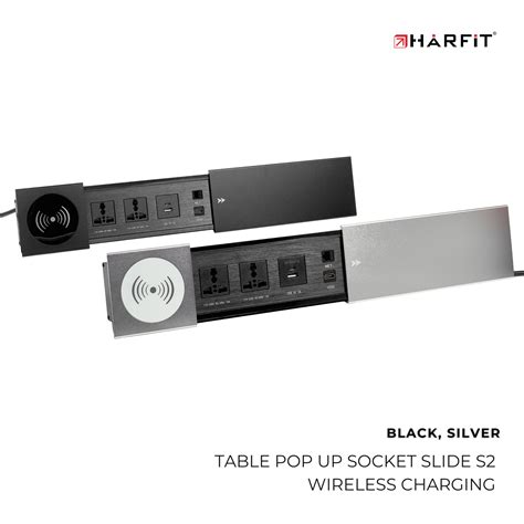 Table Pop Up Socket Slide S2 Wireless Charging Harfit