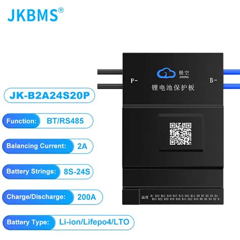 JK BMS B A S P SMART BMS A BALANCE CURRENT BMS A BT V V V Li Ion LTO Battery