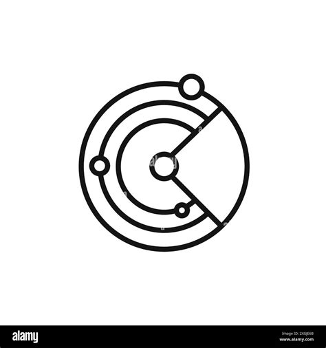 Radar Detection Icon Vector Logo Set Collection For Web App Ui Stock