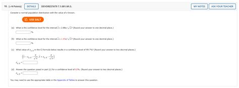 Solved Consider A Normal Population Distribution With The
