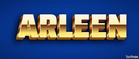 Arleen Text Effect And Logo Design Name