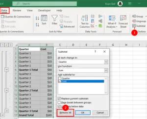 Insert Subtotals For A Range Of Data In Excel BrainBell